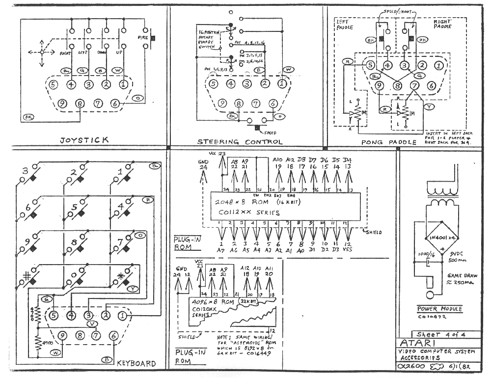 Atari 2600 Accessories Schematic Atari 2600 Accessories Schematic